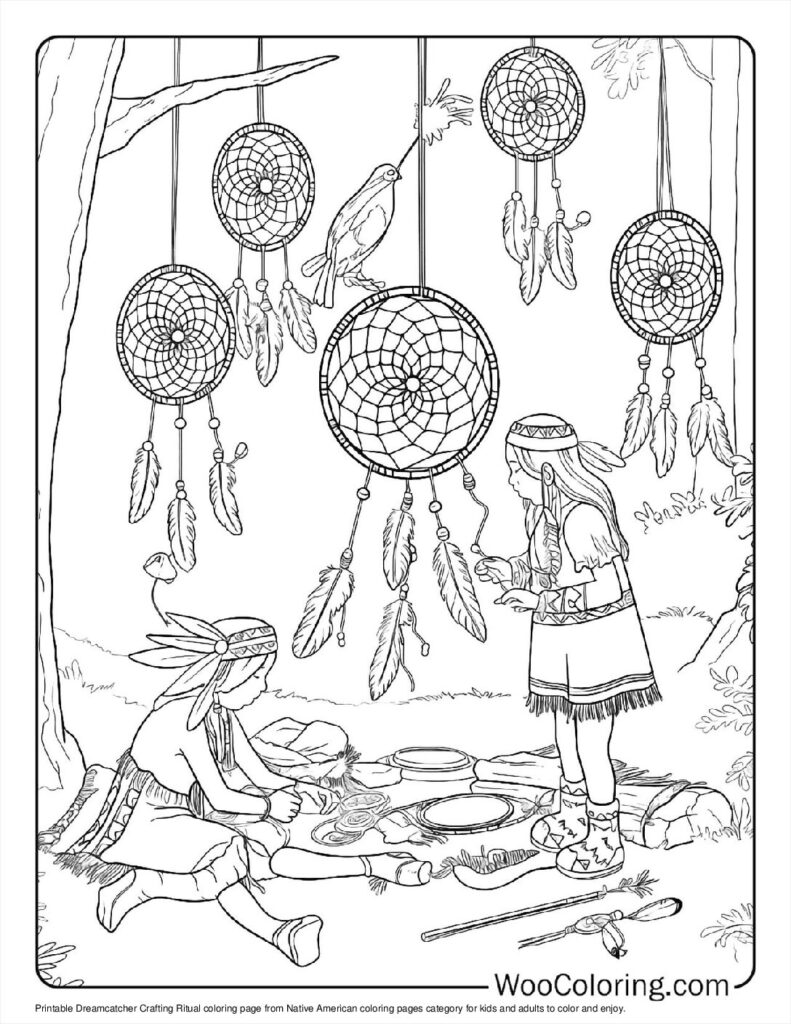 100+ Native American coloring pages (Free PDF To Print) | Woo Coloring