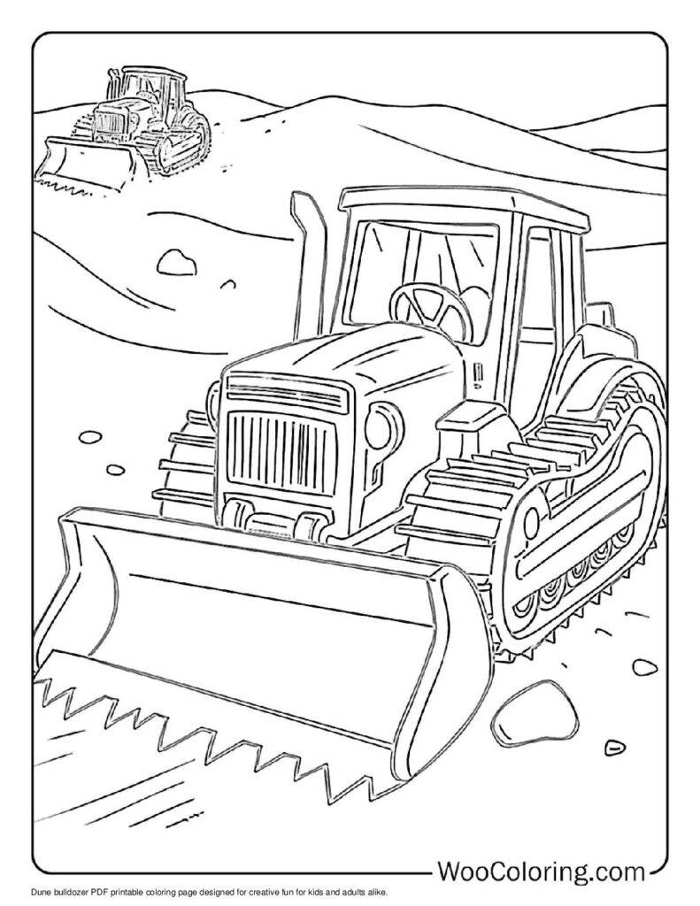 100+ Bulldozer coloring pages (Free PDF To Print) | Woo Coloring