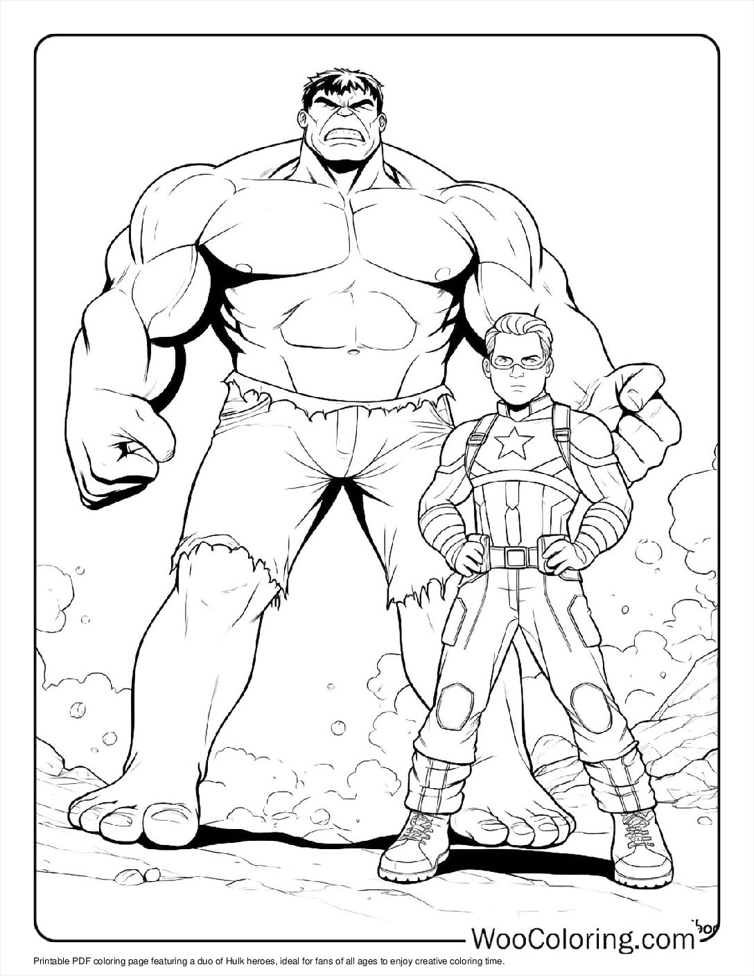 100+ Hulk coloring pages (Free PDF To Print) | Woo Coloring