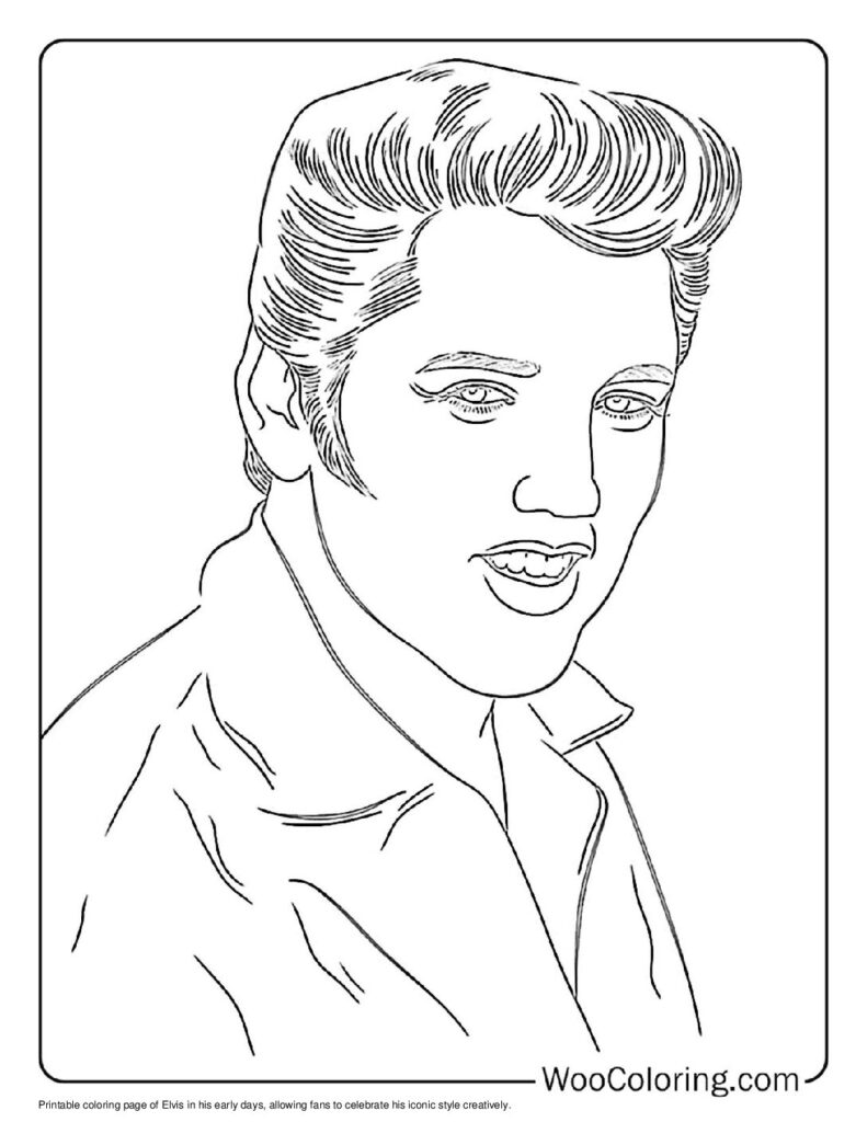 100+ Elvis coloring pages (Free PDF To Print) | Woo Coloring