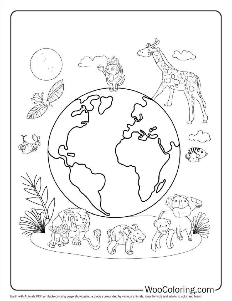 100+ Earth coloring pages (Free PDF To Print) | Woo Coloring