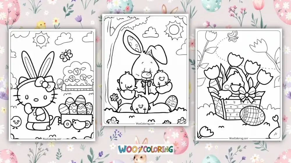 100+ Easter coloring pages (Free PDF To Print) | Woo Coloring