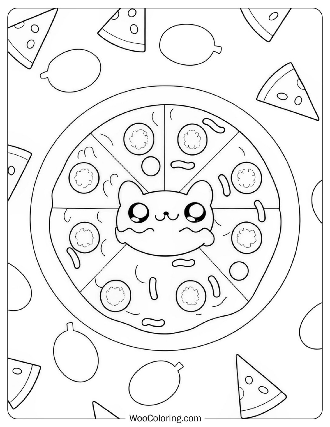 22 Pizza Coloring Pages (Free PDF To Print) | Woo Coloring