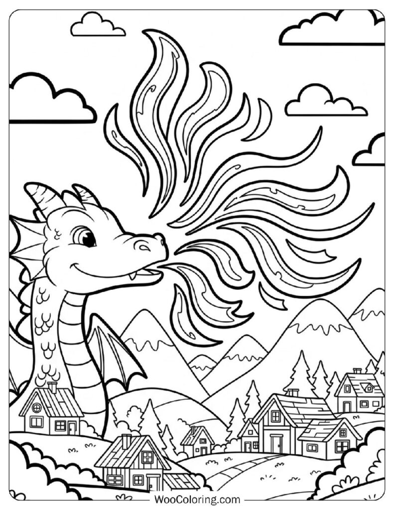 58 Dragon Coloring Pages (Free PDF To Print) | Woo Coloring