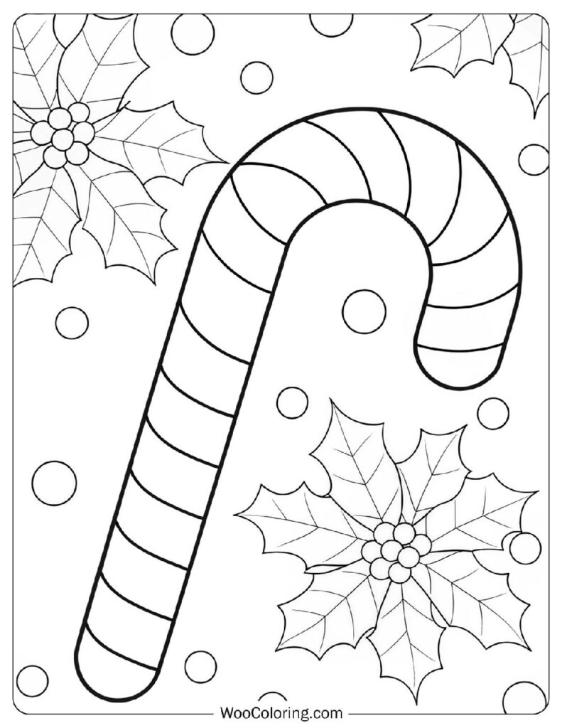 24 Candy Cane Coloring Pages (Free PDF To Print) | Woo Coloring