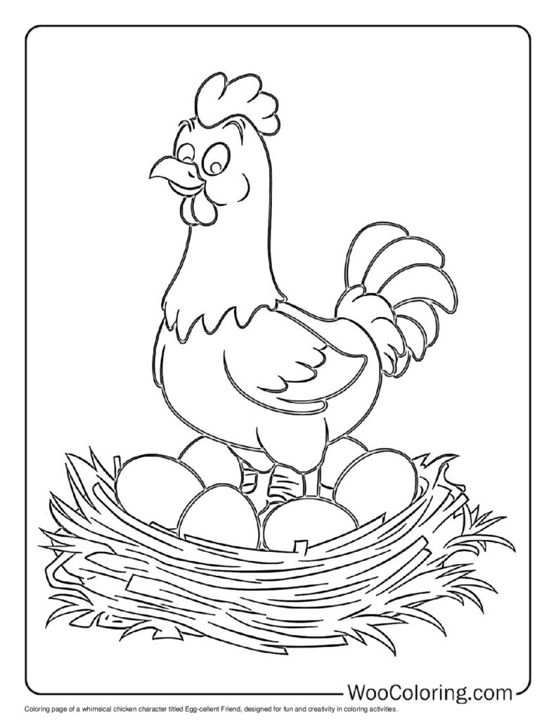 100+ Chicken coloring pages (Free PDF To Print) | Woo Coloring