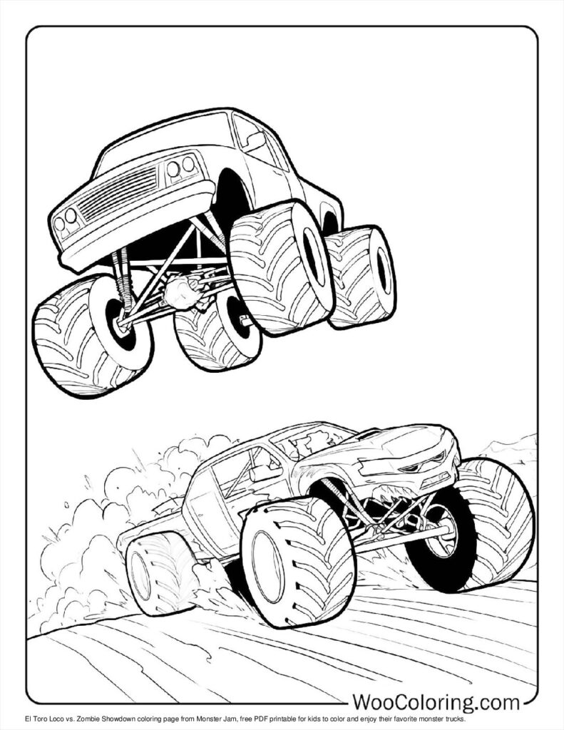 100+ Monster Jam coloring pages (Free PDF To Print) | Woo Coloring