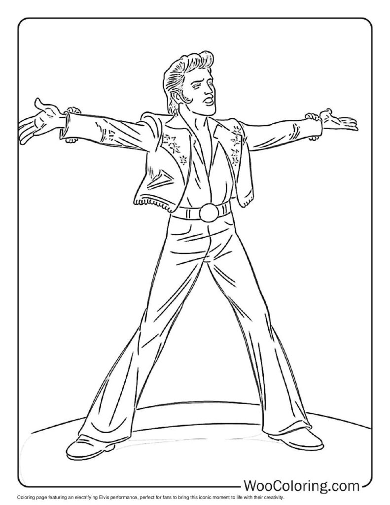 100+ Elvis coloring pages (Free PDF To Print) | Woo Coloring