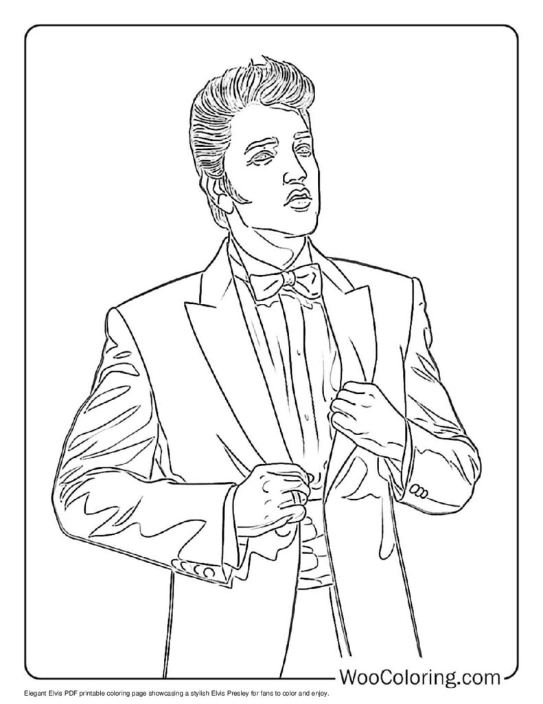 100+ Elvis coloring pages (Free PDF To Print) | Woo Coloring