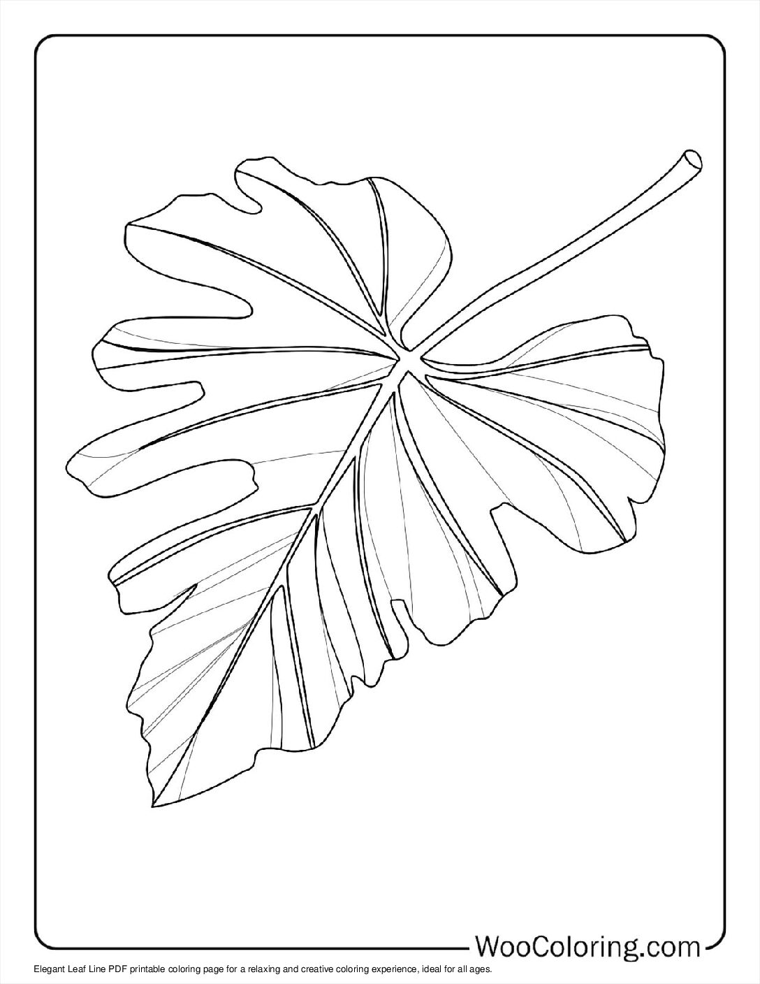 100+ Leaf coloring pages (Free PDF To Print) | Woo Coloring