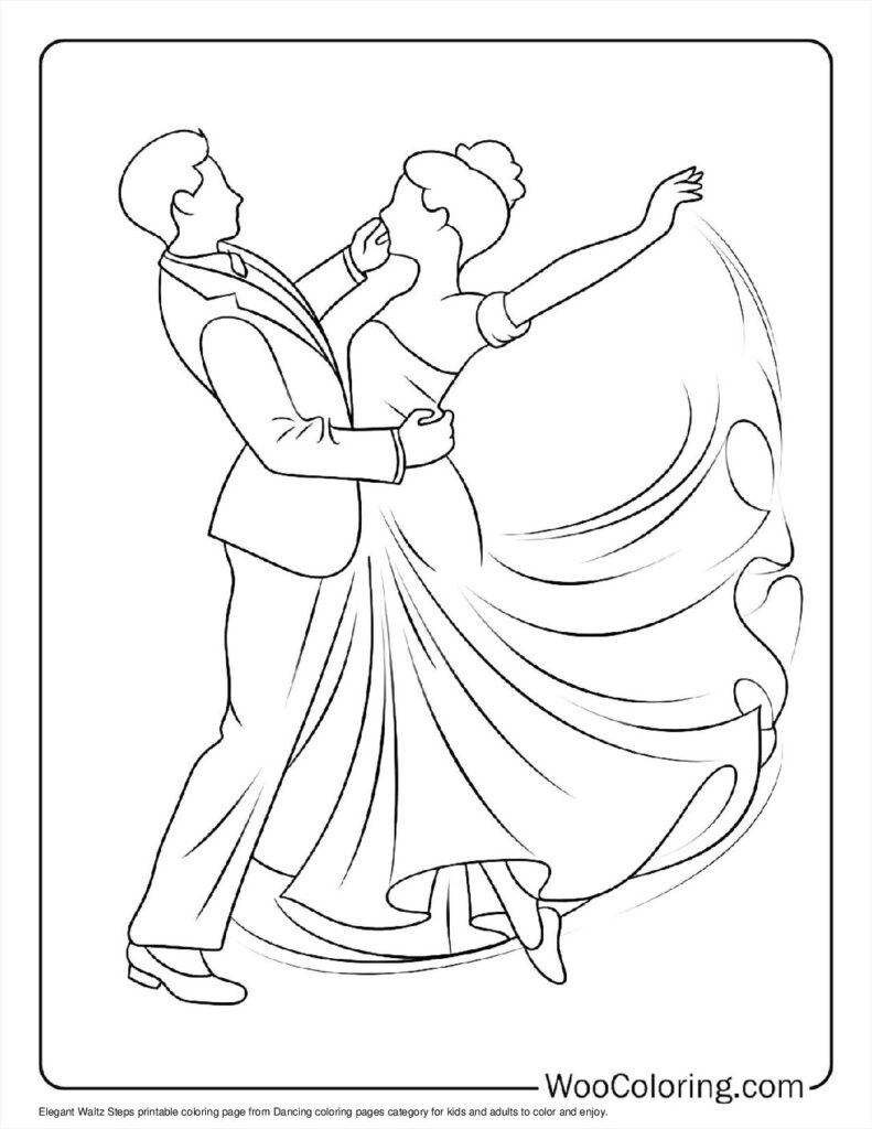 100+ Dancing coloring pages (Free PDF To Print) | Woo Coloring
