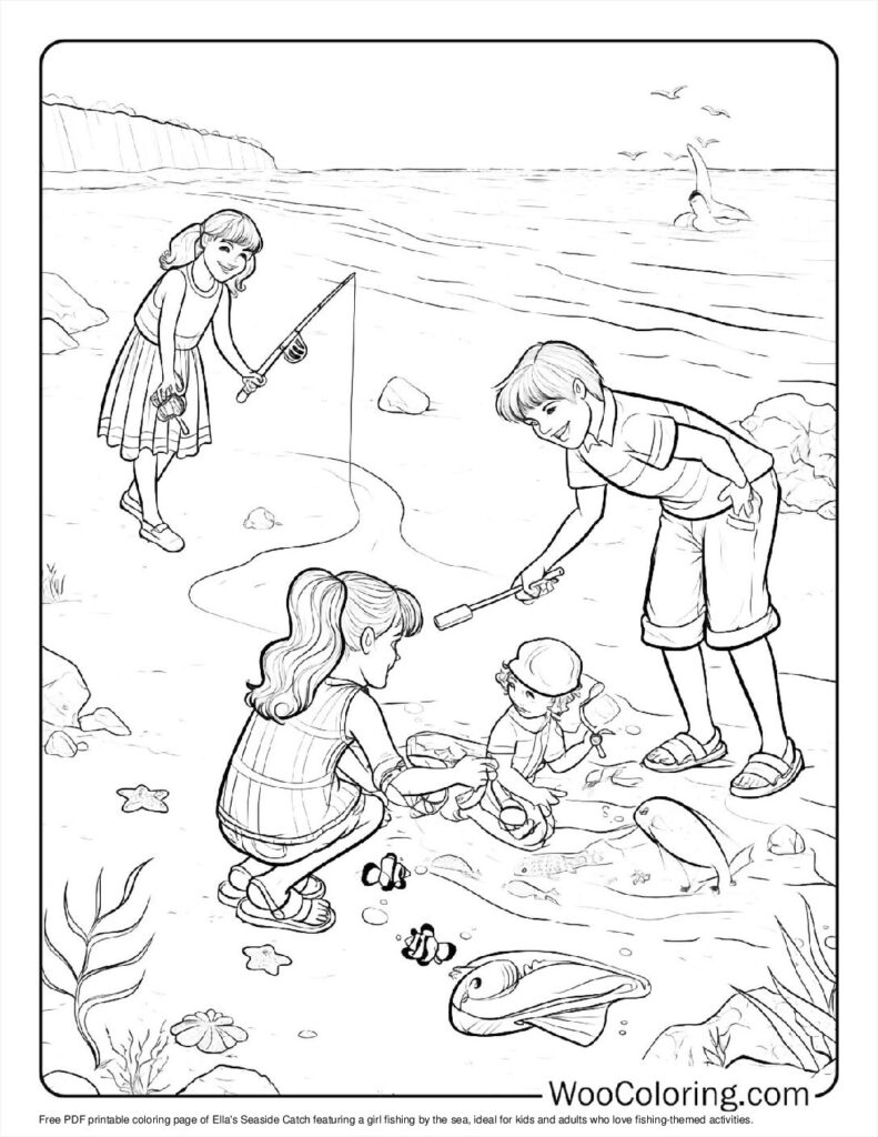 100+ Fishing coloring pages (Free PDF To Print) | Woo Coloring