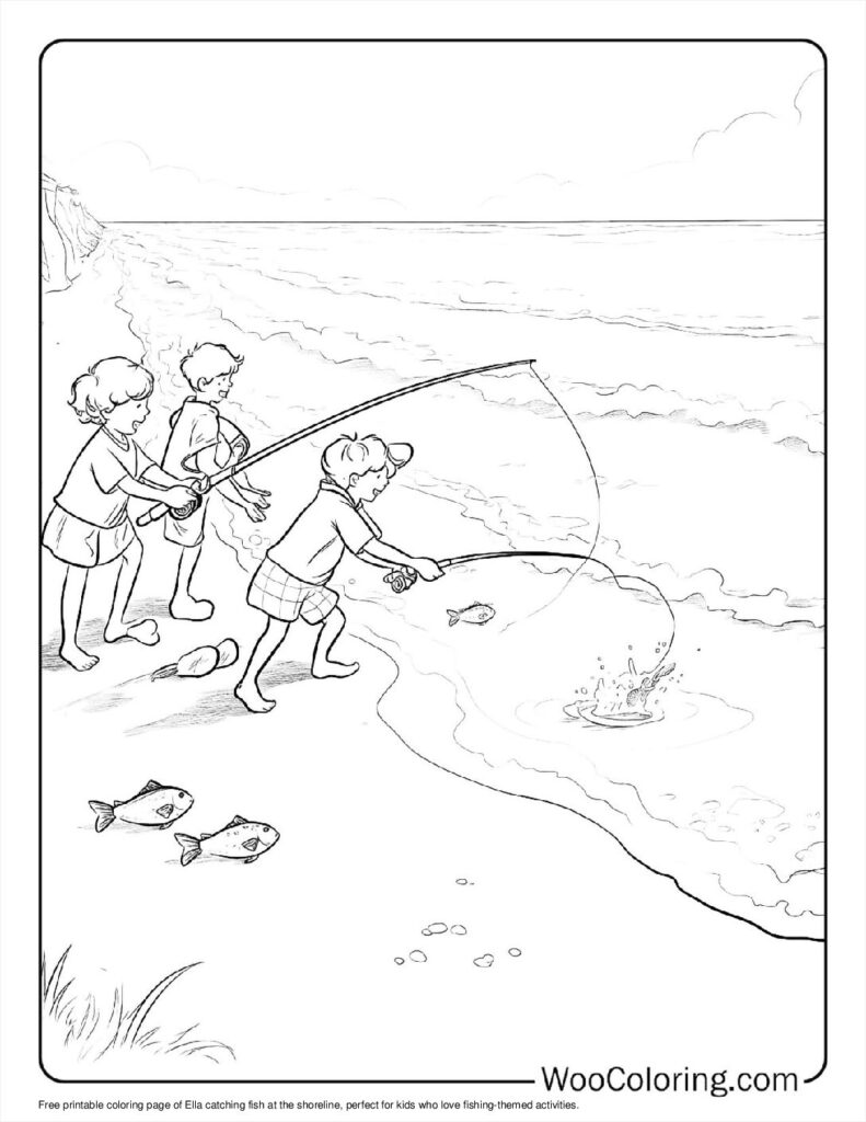 100+ Fishing coloring pages (Free PDF To Print) | Woo Coloring