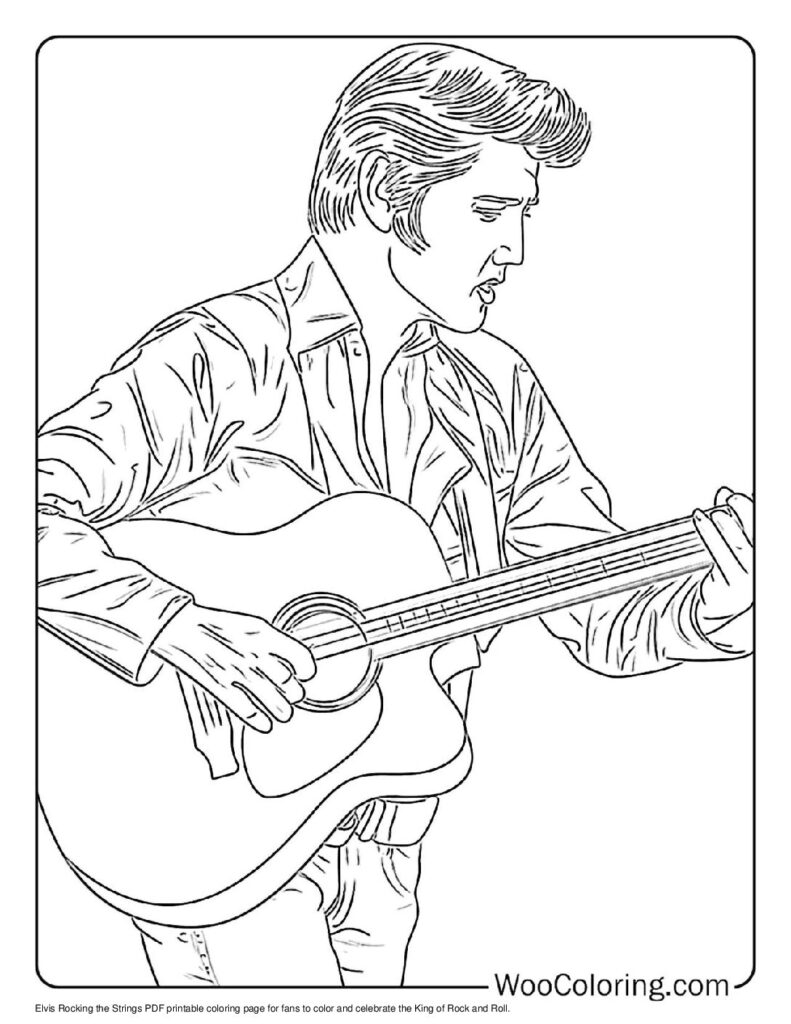 100+ Elvis coloring pages (Free PDF To Print) | Woo Coloring