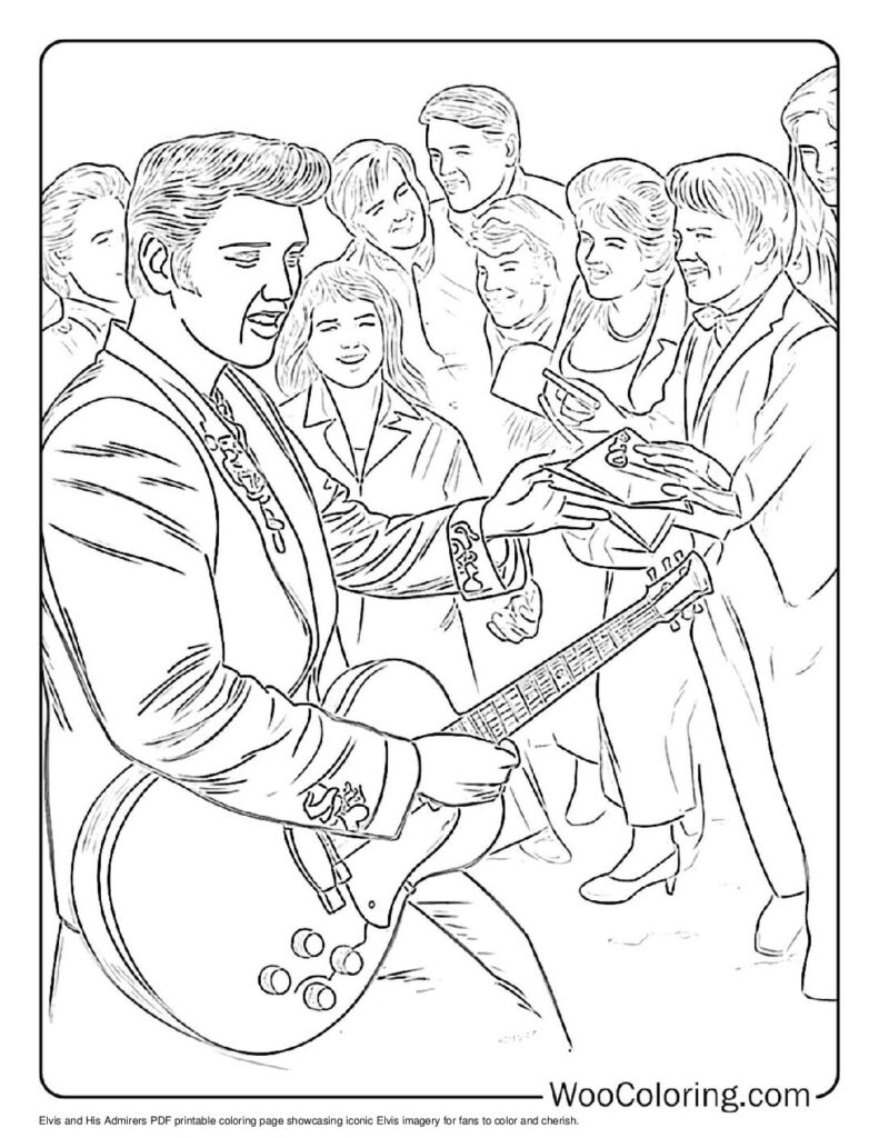 100+ Elvis coloring pages (Free PDF To Print) | Woo Coloring