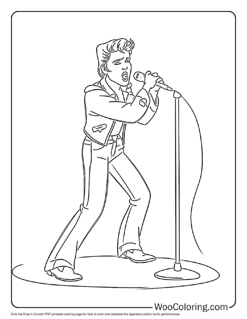 100+ Elvis coloring pages (Free PDF To Print) | Woo Coloring