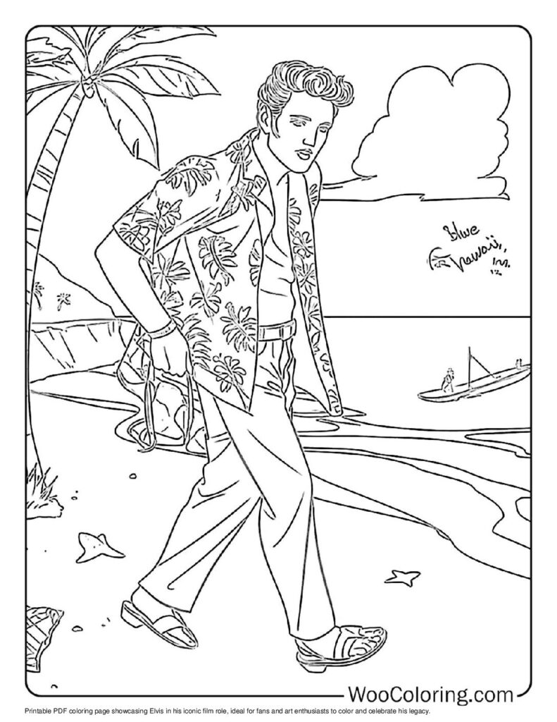 100+ Elvis coloring pages (Free PDF To Print) | Woo Coloring