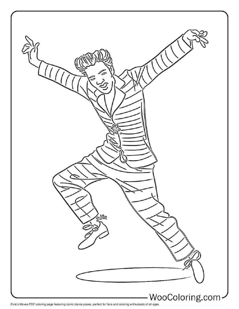 100+ Elvis coloring pages (Free PDF To Print) | Woo Coloring