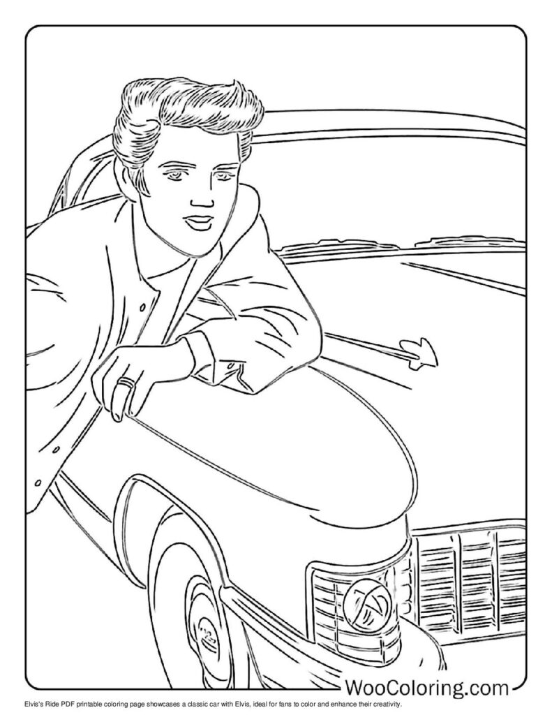 100+ Elvis coloring pages (Free PDF To Print) | Woo Coloring