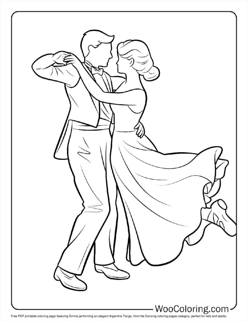 100+ Dancing coloring pages (Free PDF To Print) | Woo Coloring