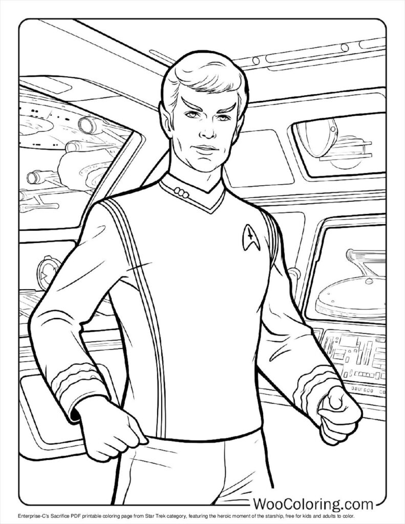 100+ Star Trek coloring pages (Free PDF To Print) | Woo Coloring