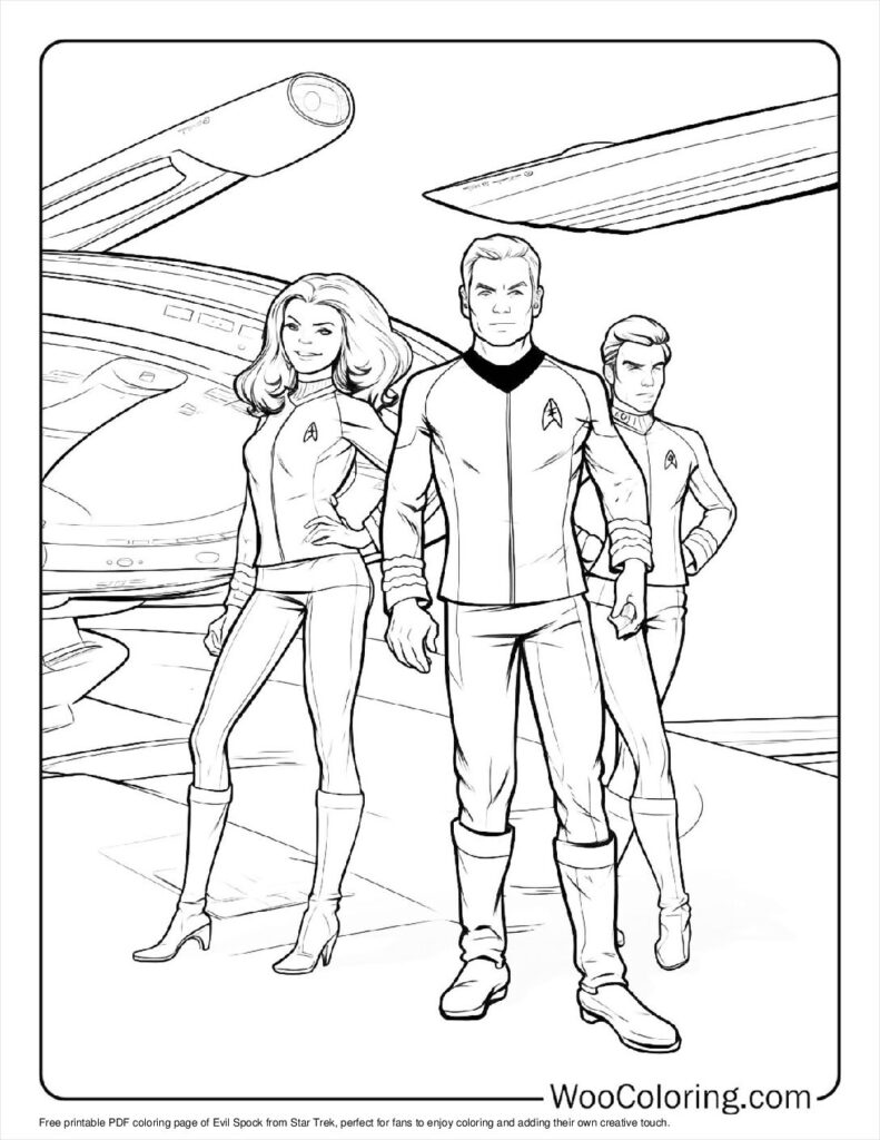 100+ Star Trek coloring pages (Free PDF To Print) | Woo Coloring