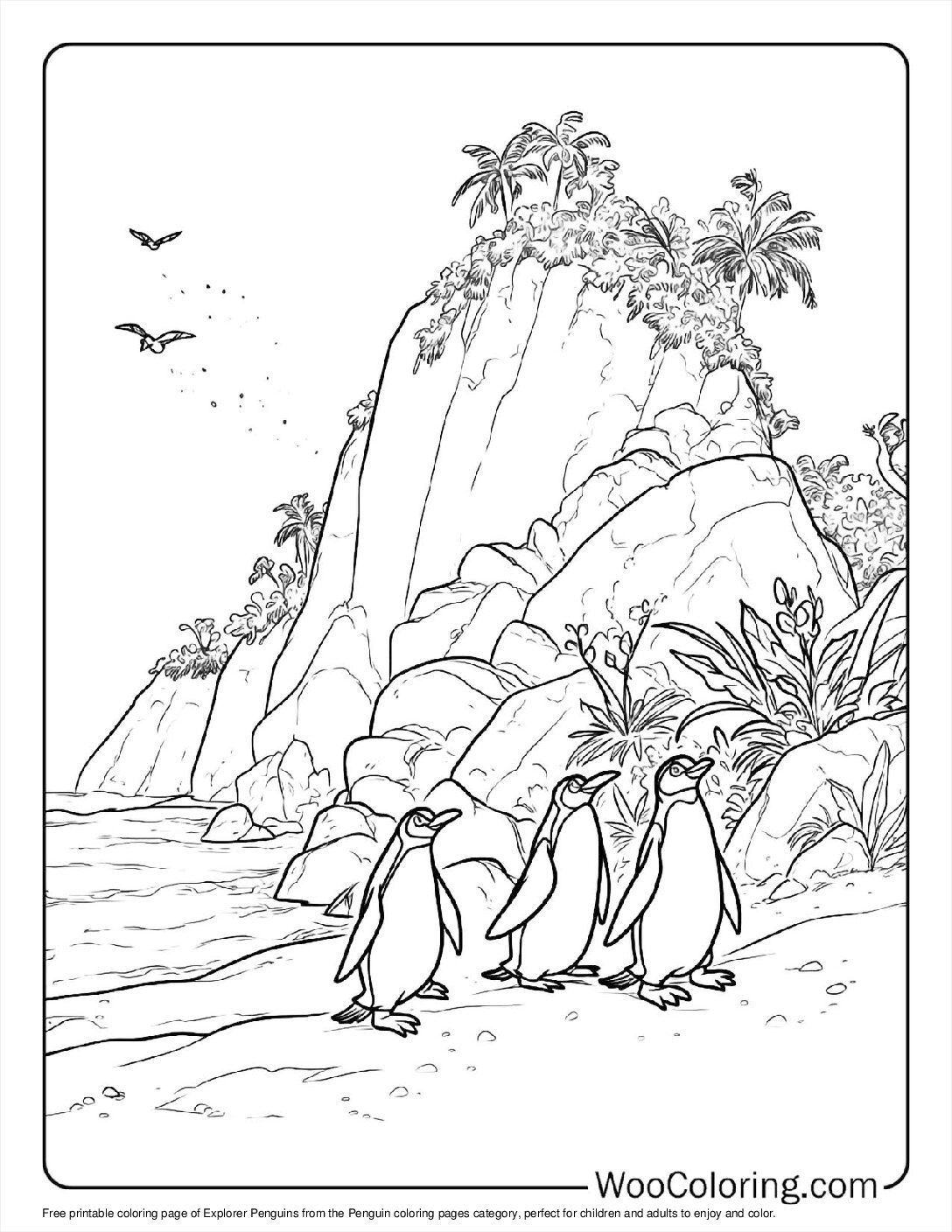 100+ Penguin coloring pages (Free PDF To Print) | Woo Coloring