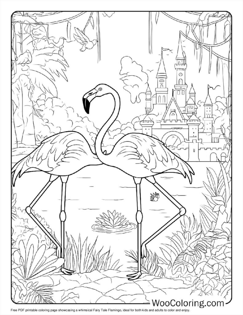 100+ Flamingo coloring pages (Free PDF To Print) | Woo Coloring