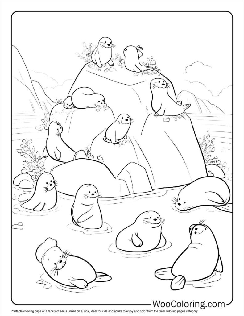 100+ Seal coloring pages (Free PDF To Print) | Woo Coloring