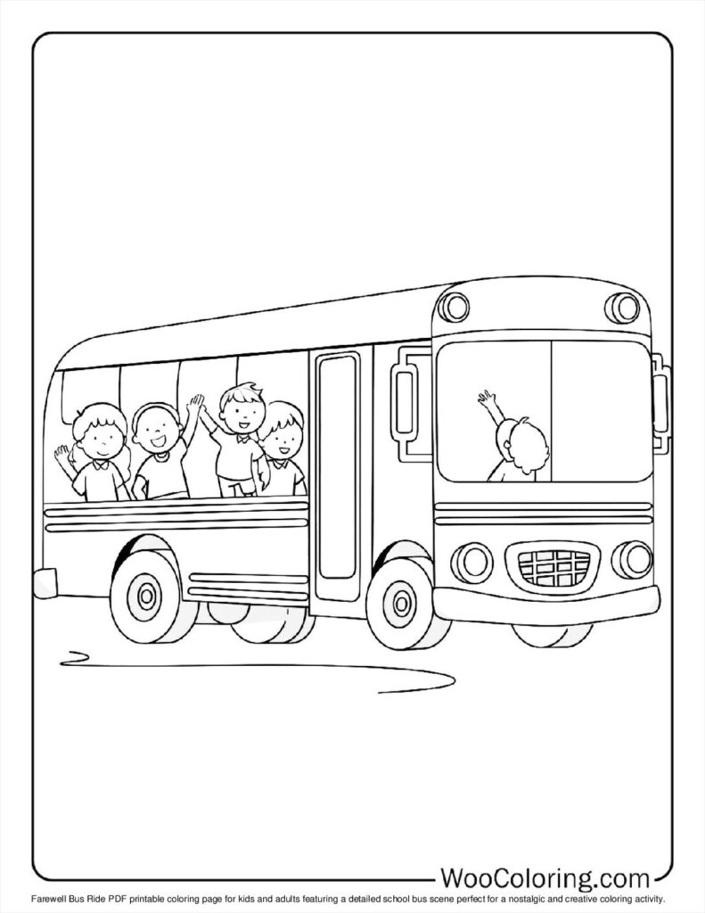 100+ School Bus coloring pages (Free PDF To Print) | Woo Coloring