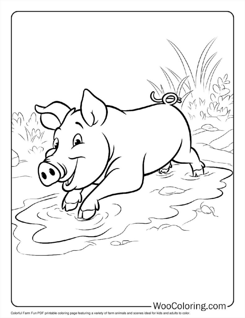 100+ Farm Animal coloring pages (Free PDF To Print) | Woo Coloring