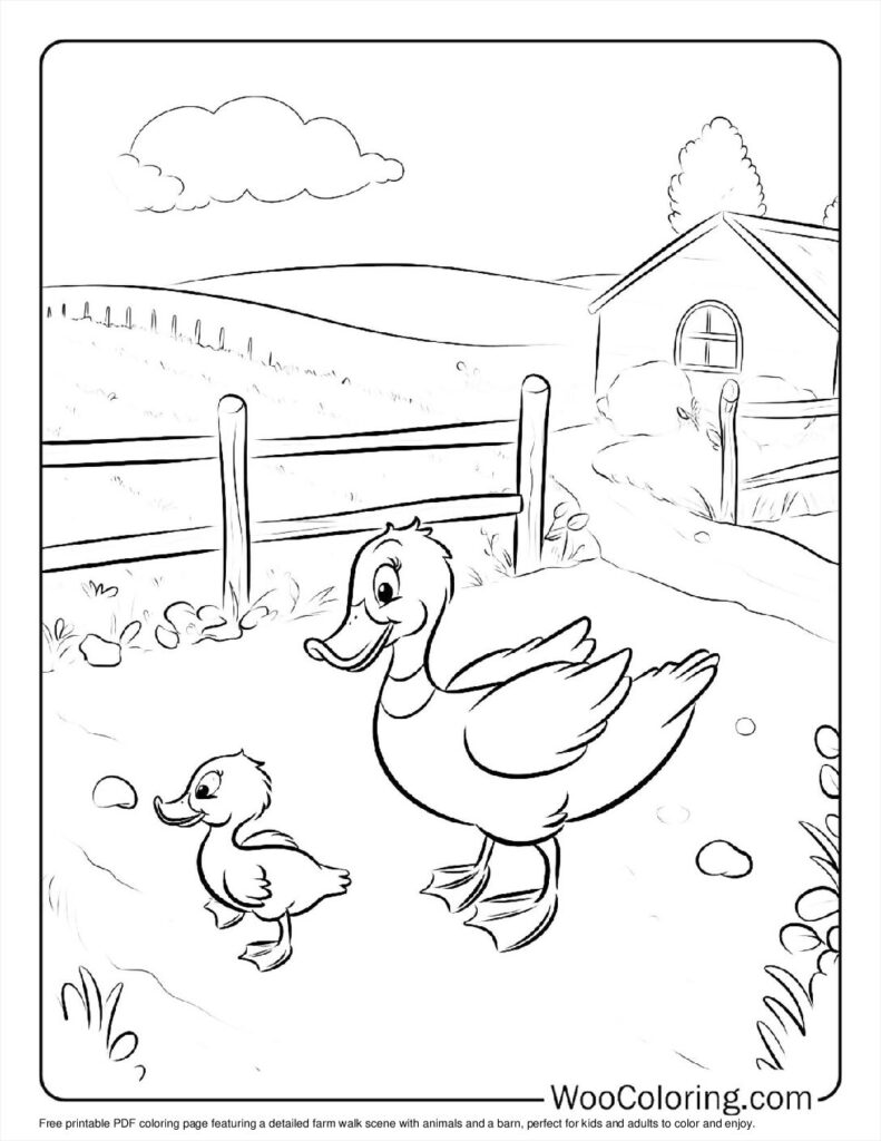 100+ Farm Animal coloring pages (Free PDF To Print) | Woo Coloring