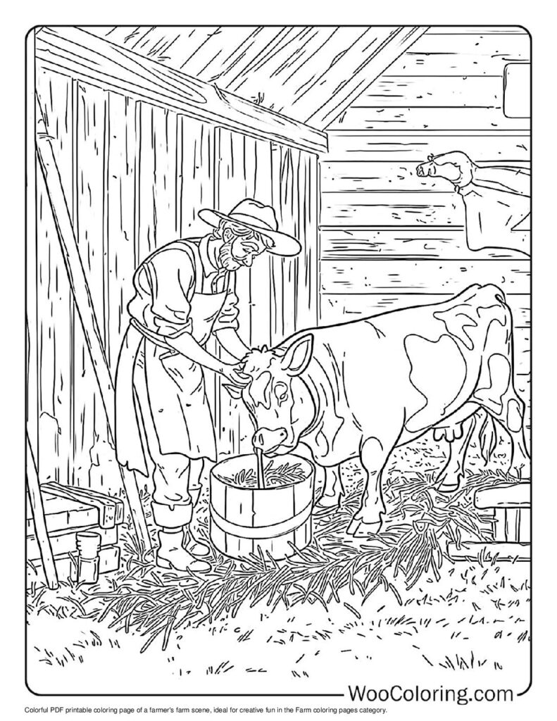 100+ Farm coloring pages (Free PDF To Print) | Woo Coloring