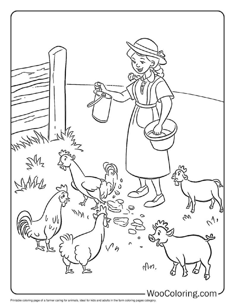 100+ Farm coloring pages (Free PDF To Print) | Woo Coloring