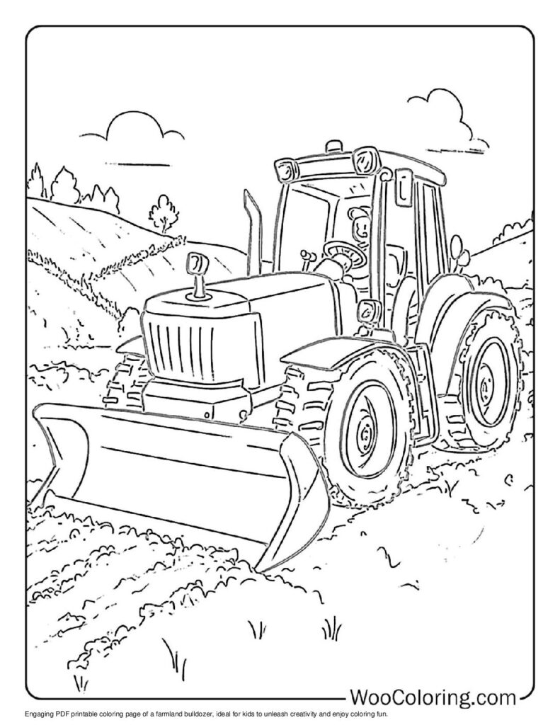 100+ Bulldozer coloring pages (Free PDF To Print) | Woo Coloring