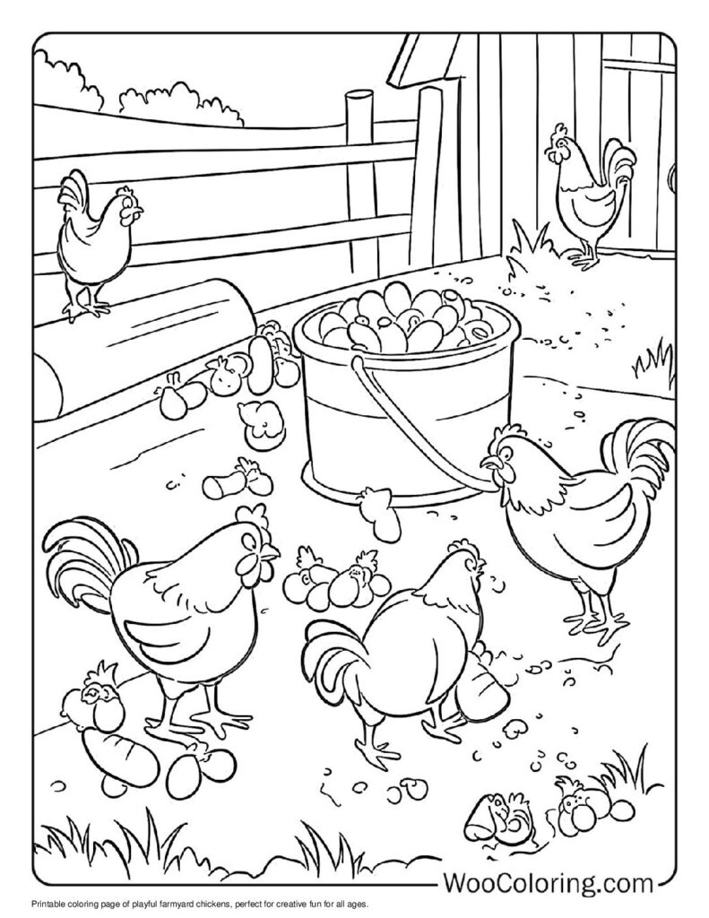 100+ Farm coloring pages (Free PDF To Print) | Woo Coloring