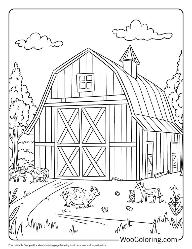 100+ Farm coloring pages (Free PDF To Print) | Woo Coloring