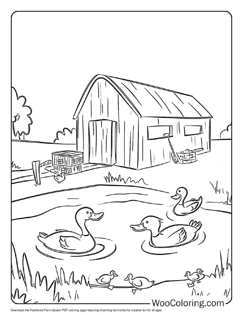 100+ Farm coloring pages (Free PDF To Print) | Woo Coloring