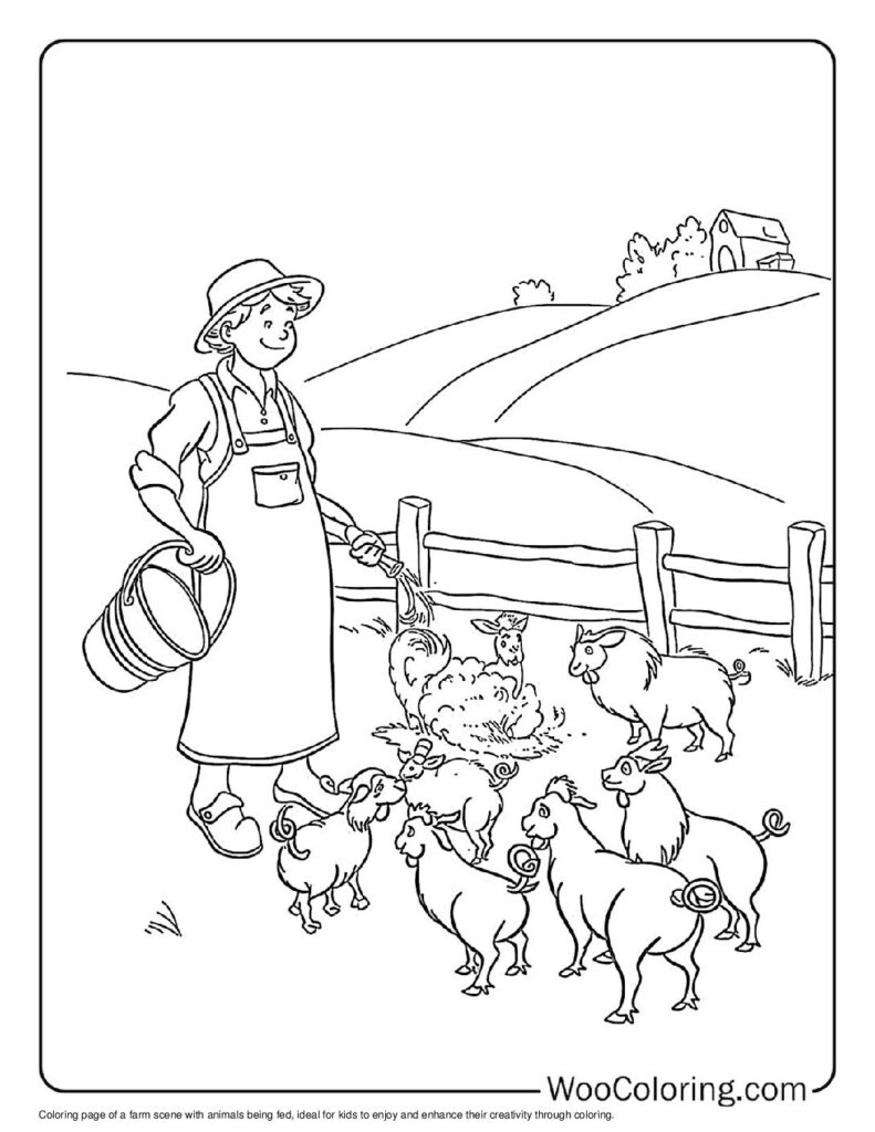 100+ Farm coloring pages (Free PDF To Print) | Woo Coloring