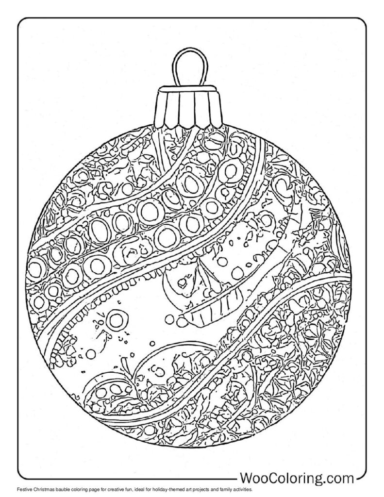 100+ Christmas Ornament coloring pages (Free PDF To Print) | Woo Coloring