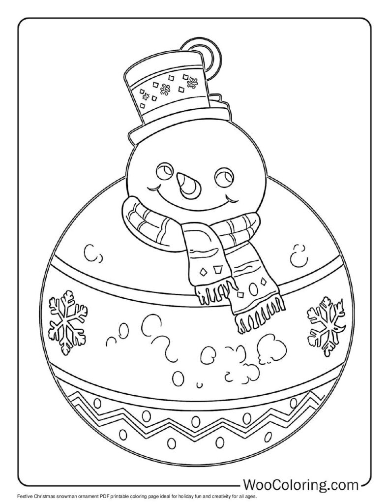 100+ Christmas Ornament coloring pages (Free PDF To Print) | Woo Coloring