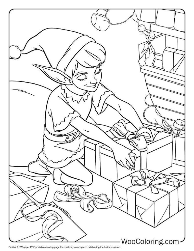 100+ Elf coloring pages (Free PDF To Print) | Woo Coloring