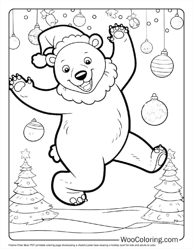 100+ Polar Bear coloring pages (Free PDF To Print) | Woo Coloring