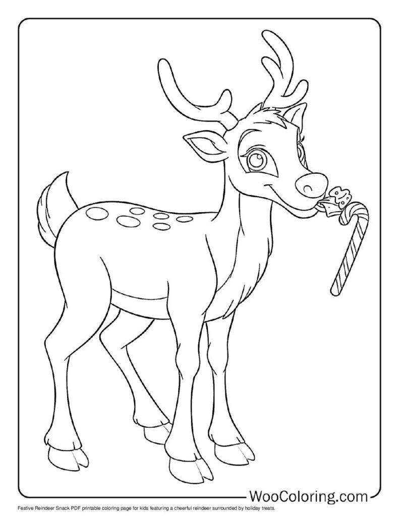 100+ Reindeer coloring pages (Free PDF To Print) | Woo Coloring