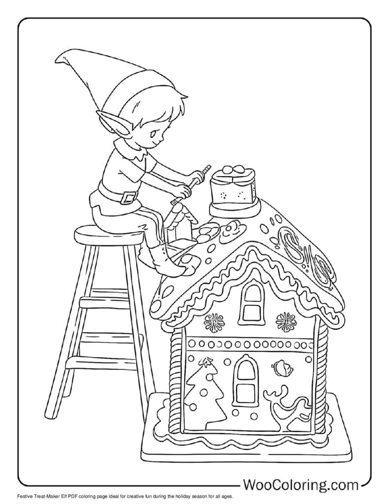 100+ Elf coloring pages (Free PDF To Print) | Woo Coloring