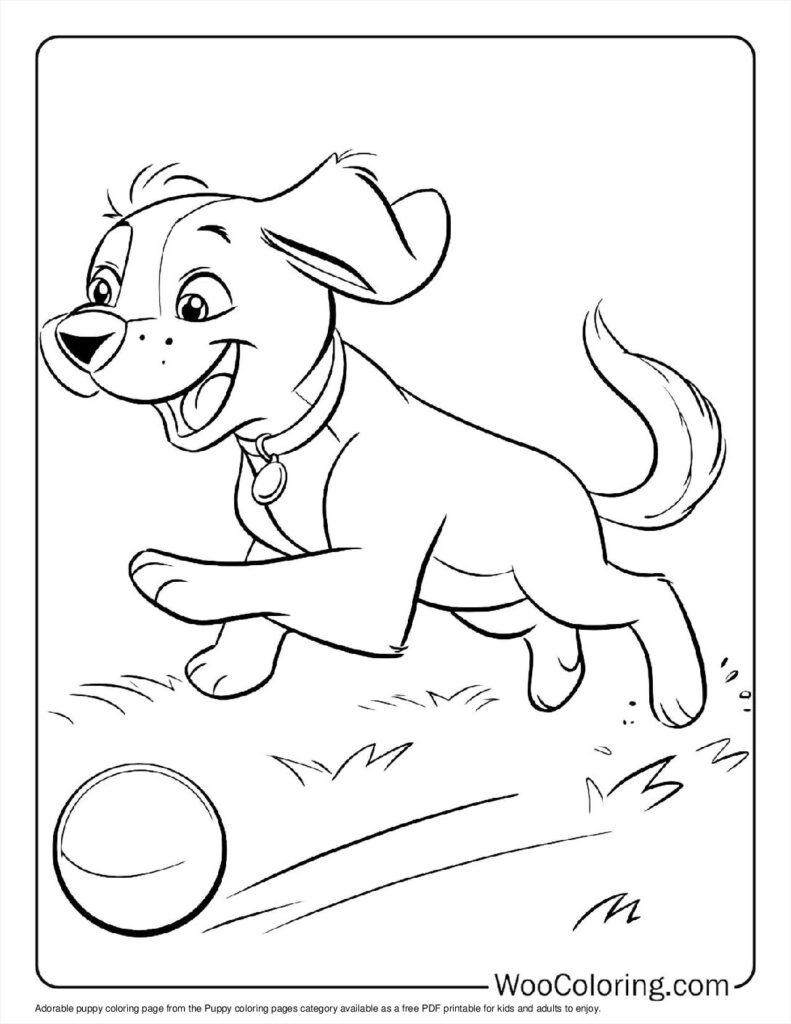 100+ Puppy coloring pages (Free PDF To Print) | Woo Coloring