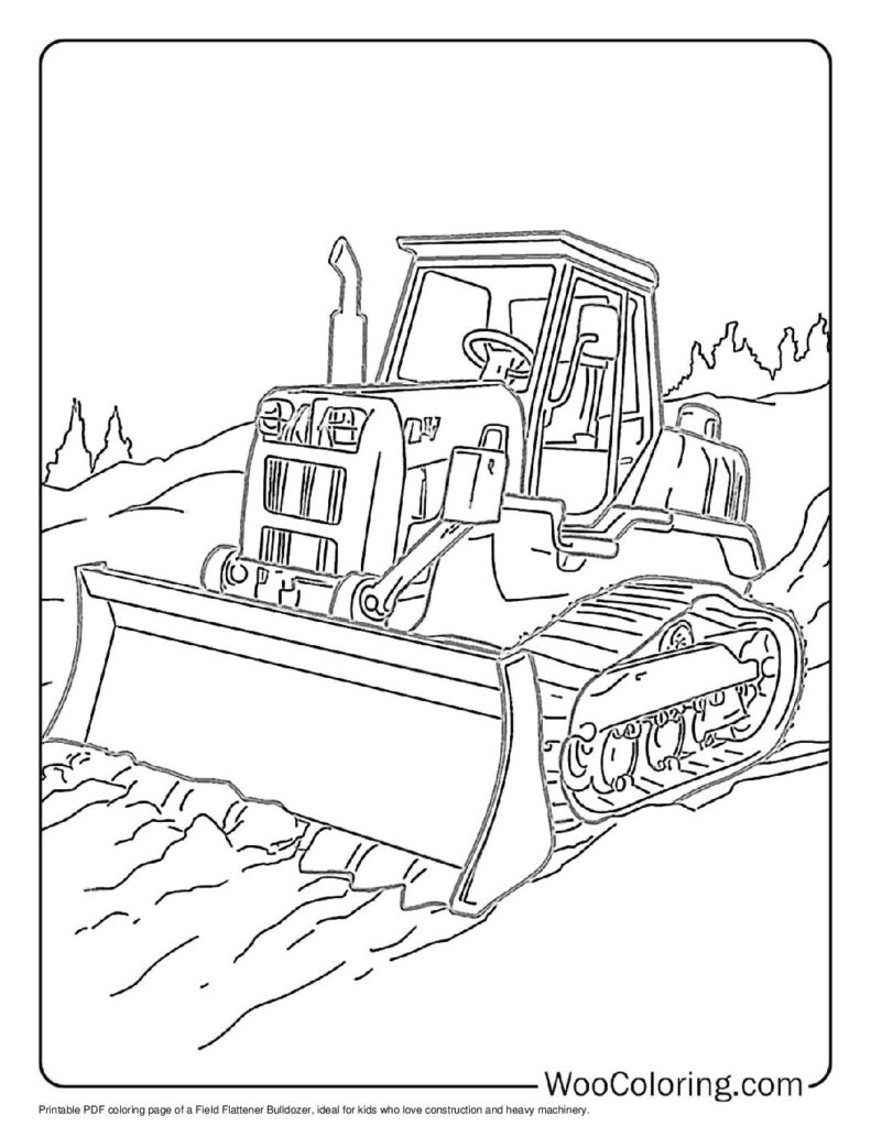 100+ Bulldozer coloring pages (Free PDF To Print) | Woo Coloring
