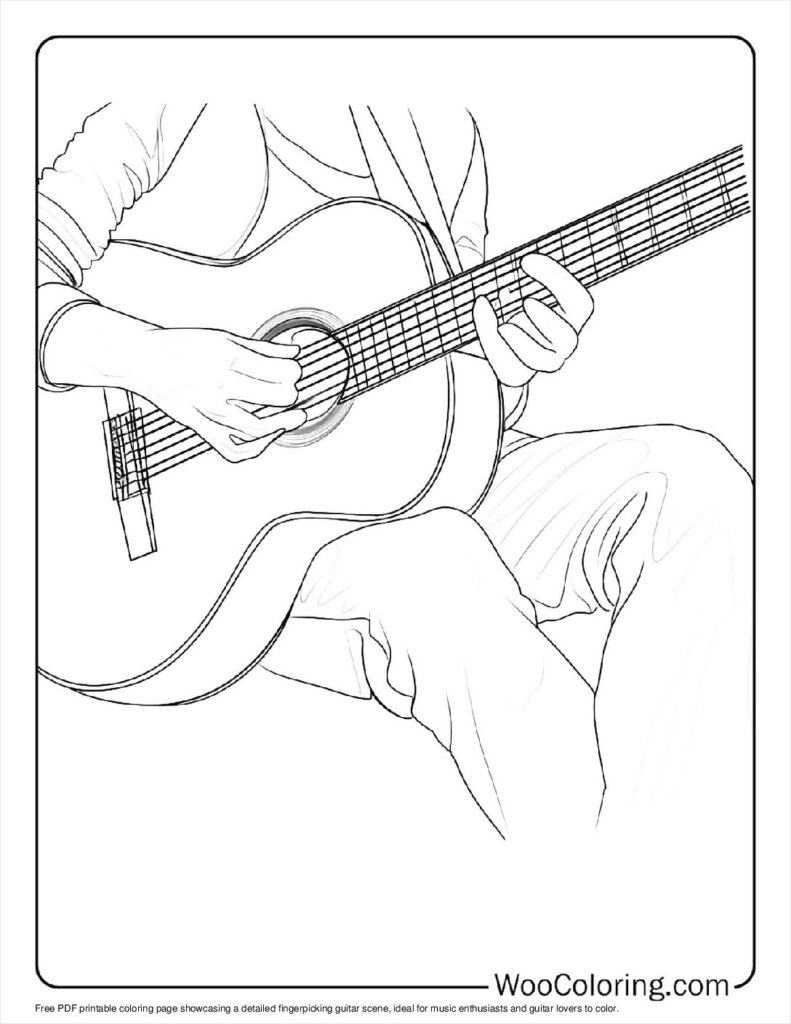 100+ Guitar coloring pages (Free PDF To Print) | Woo Coloring