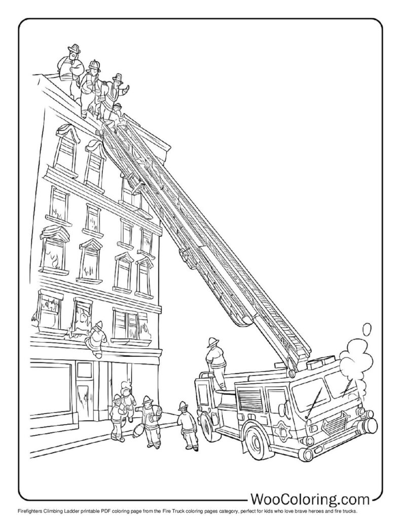 100+ Fire Truck coloring pages (Free PDF To Print) | Woo Coloring
