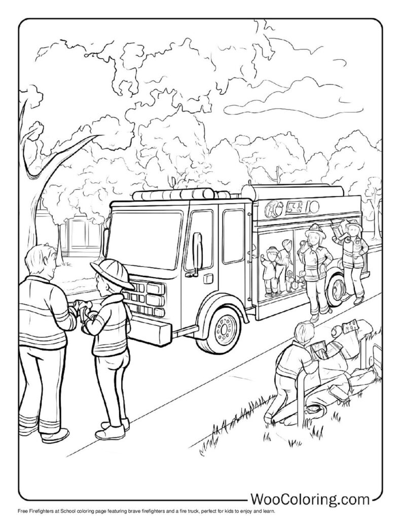 100+ Fire Truck coloring pages (Free PDF To Print) | Woo Coloring